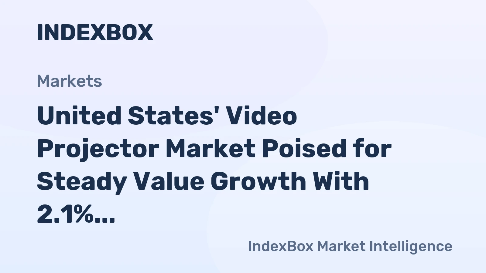 United States' Video Projector Market Poised for Steady Value Growth With 2.1% CAGR Forecast