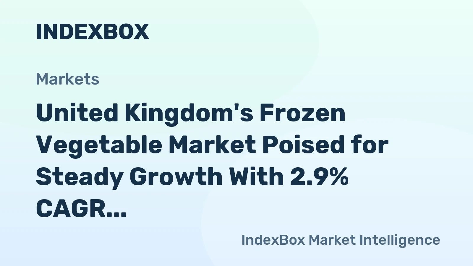 United Kingdom's Frozen Vegetable Market Poised for Steady Growth With 2.9% CAGR Through 2035
