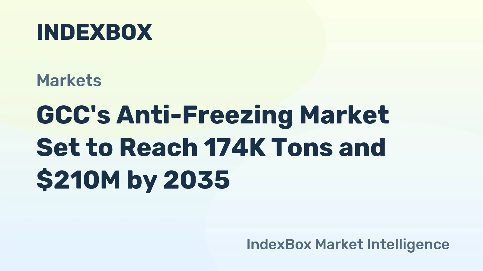 GCC's Anti-Freezing Market Set to Reach 174K Tons and $210M by 2035