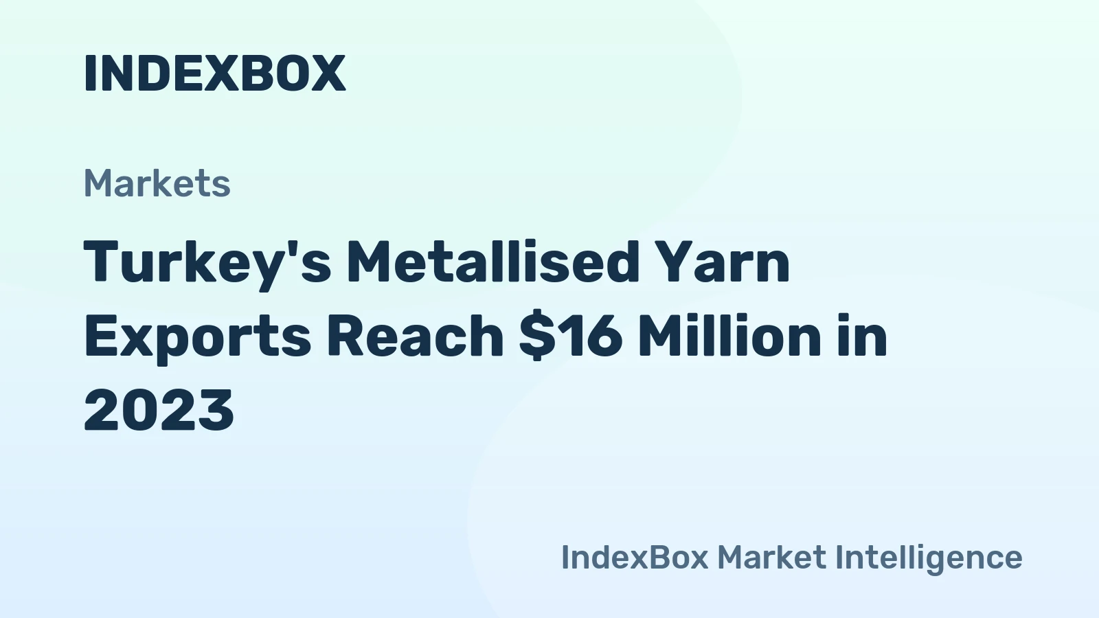 Turkey's Metallised Yarn Exports Reach $16 Million in 2023