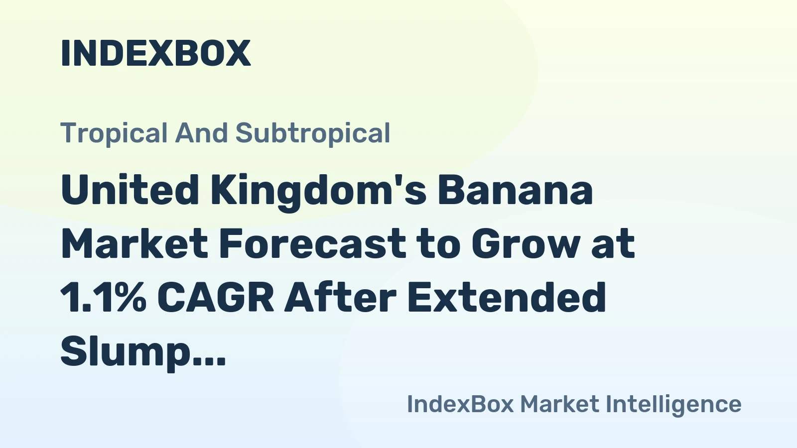 United Kingdom's Banana Market Forecast to Grow at 1.1% CAGR After Extended Slump