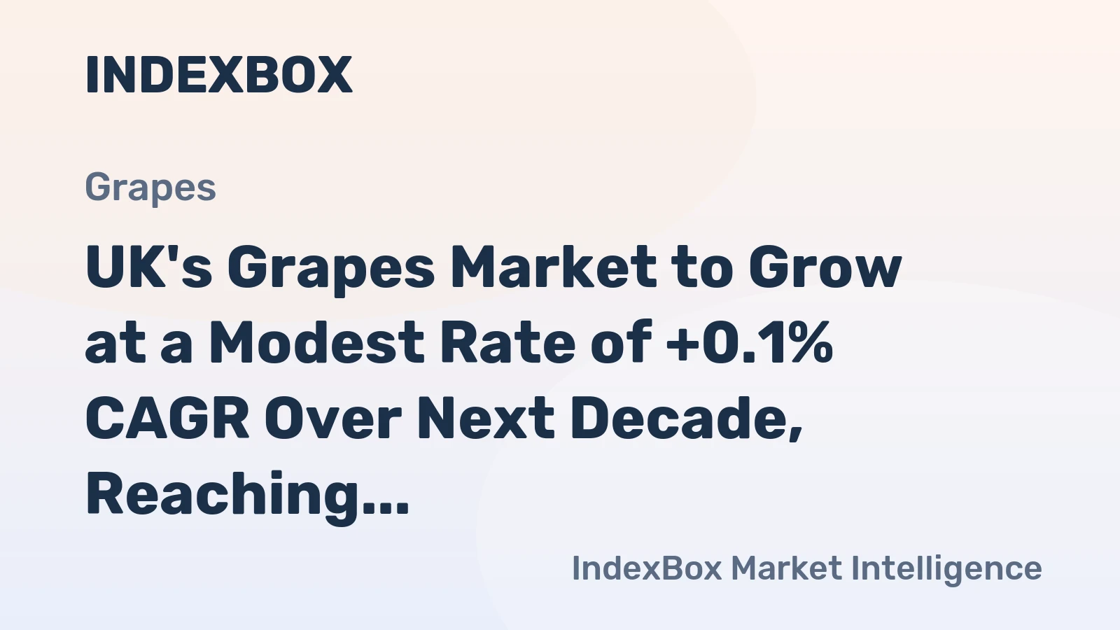 UK's Grapes Market to Grow at a Modest Rate of +0.1% CAGR Over Next Decade, Reaching $904M by 2035