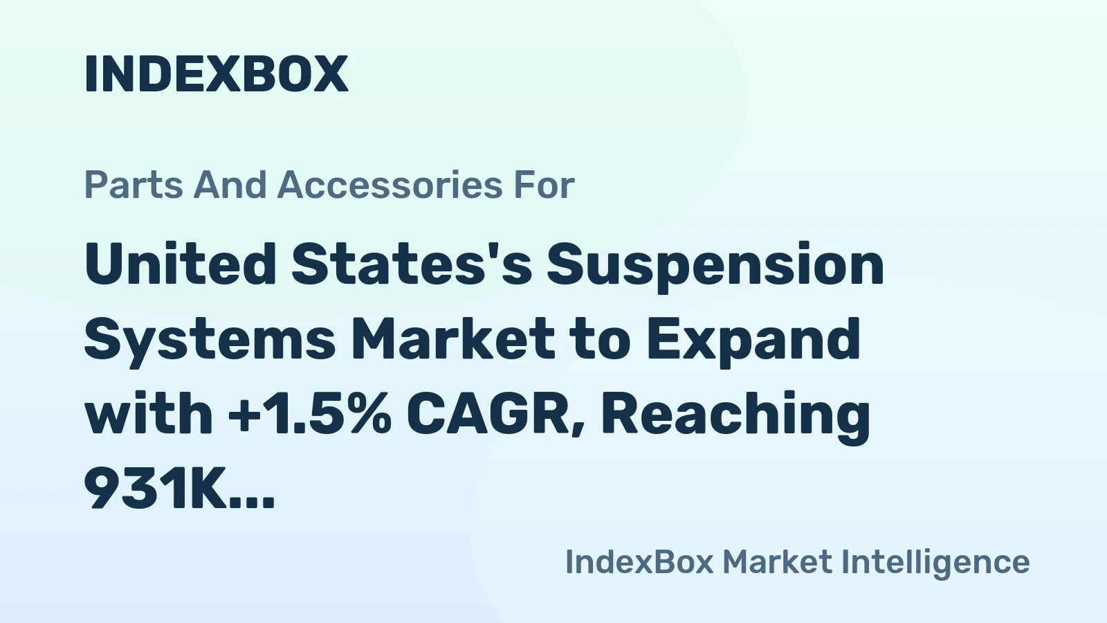 United States's Suspension Systems Market to Expand with +1.5% CAGR, Reaching 931K Tons by 2035