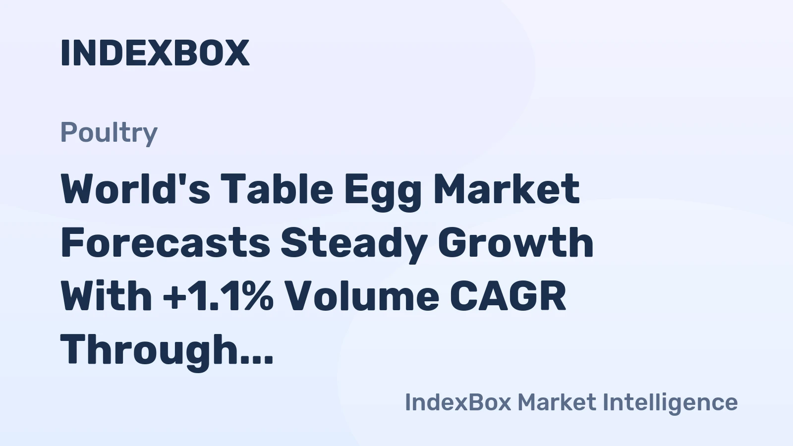 World's Table Egg Market Forecasts Steady Growth With +1.1% Volume CAGR Through 2035