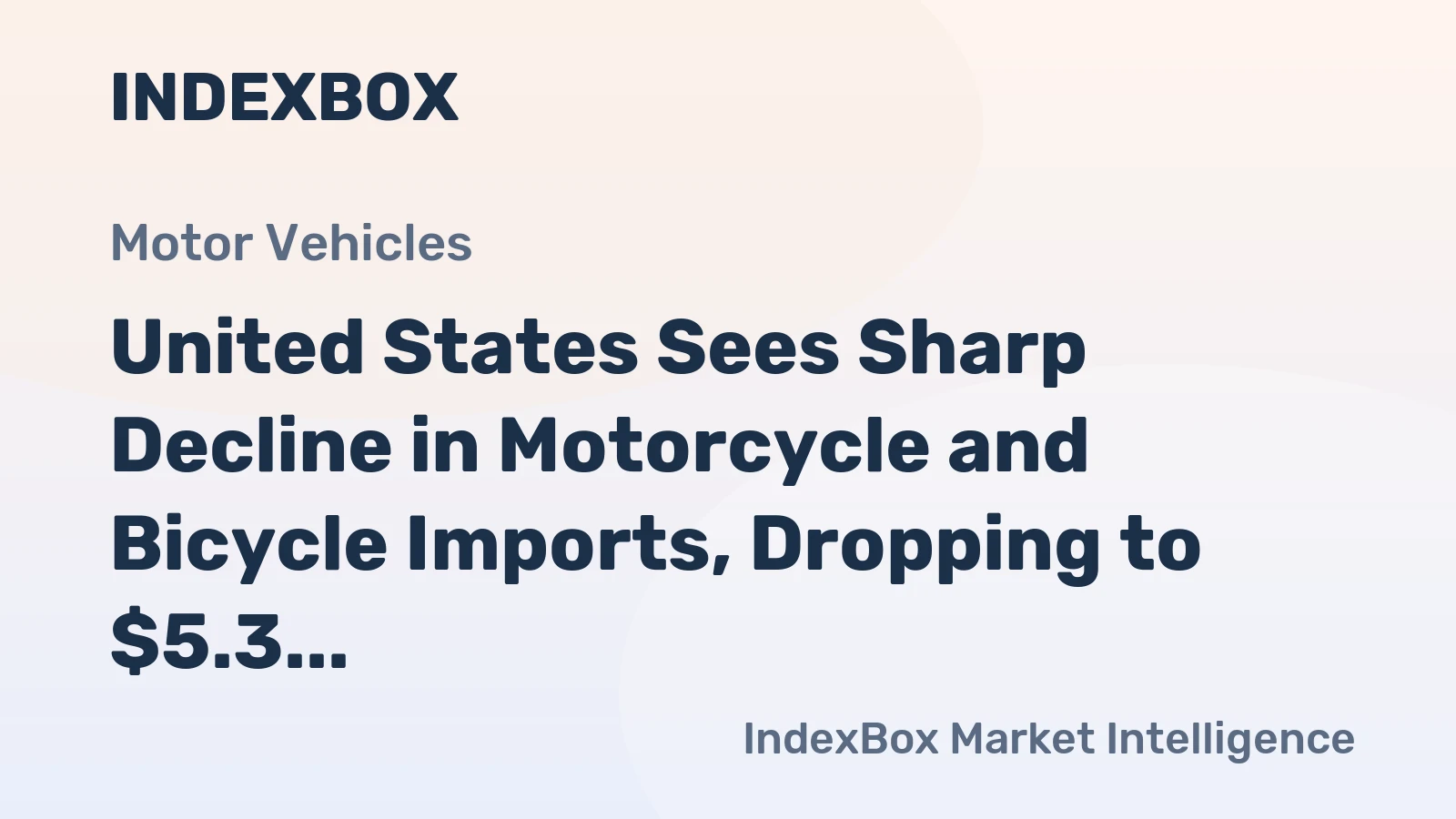 United States Sees Sharp Decline in Motorcycle and Bicycle Imports, Dropping to $5.3 Billion in 2023