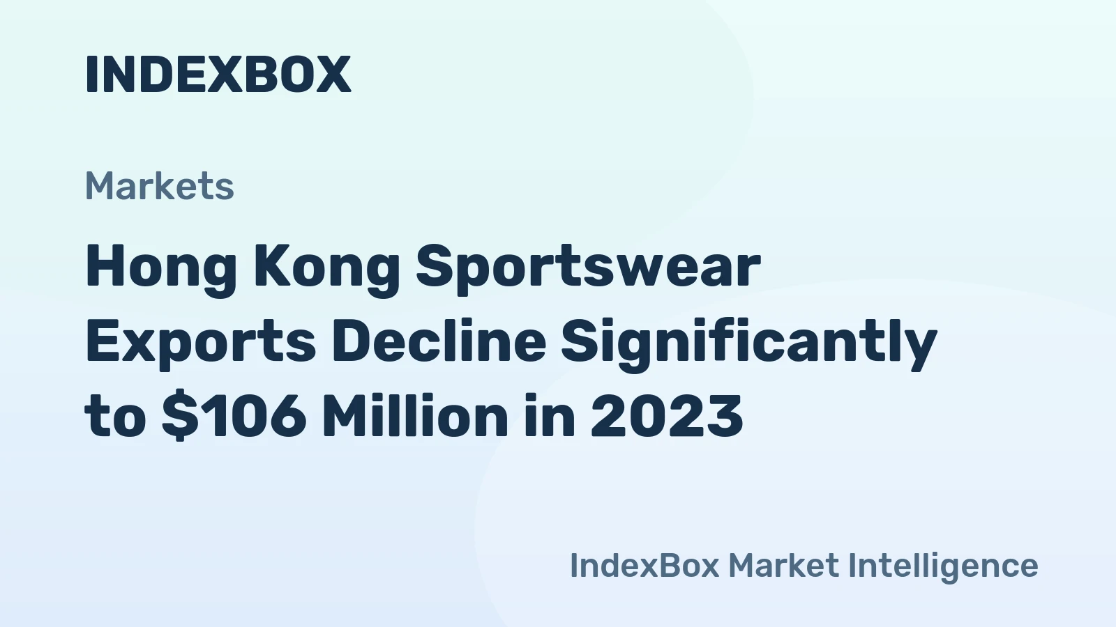 Hong Kong Sportswear Exports Decline Significantly to $106 Million in 2023