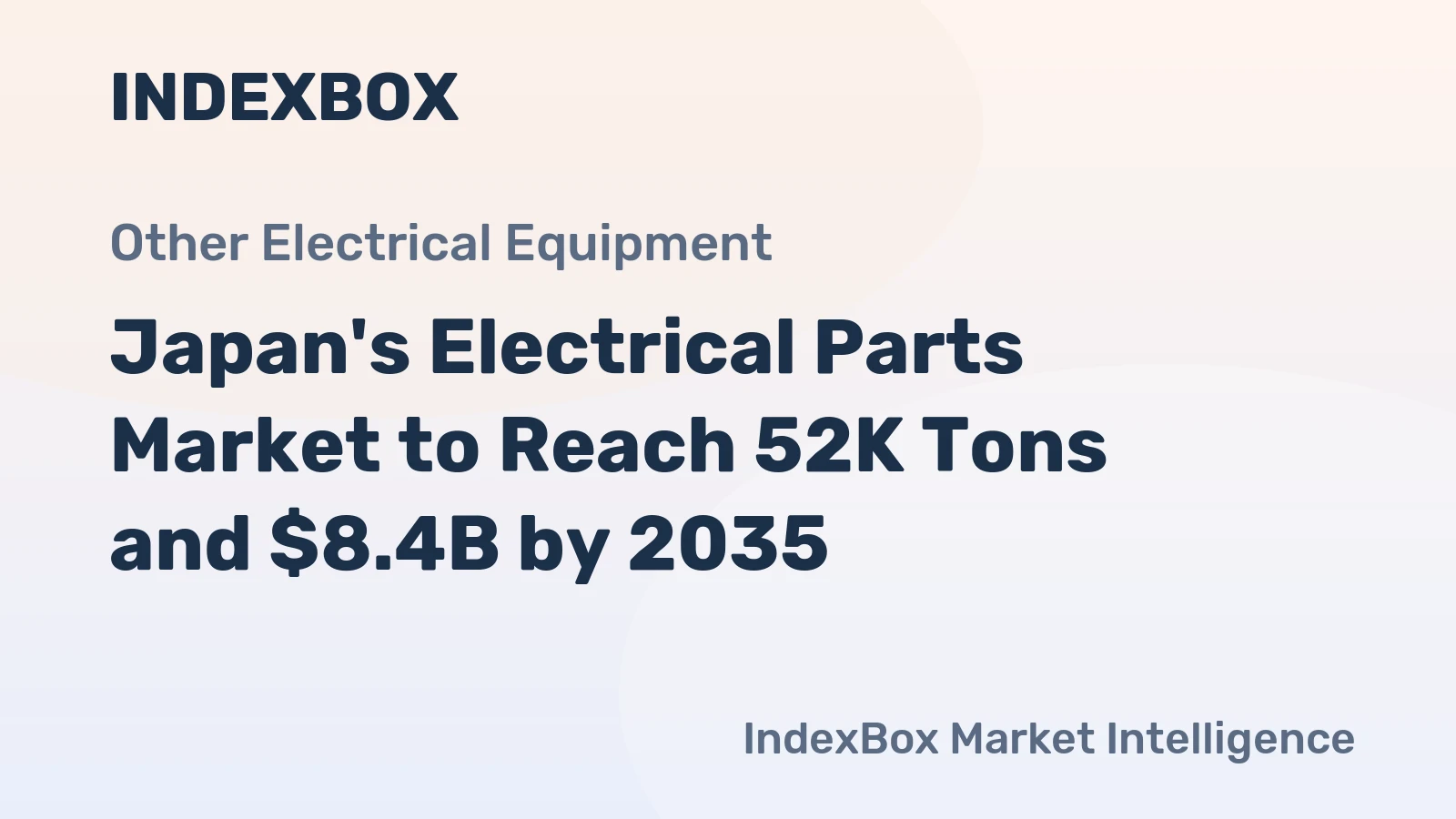 Japan's Electrical Parts Market to Reach 52K Tons and $8.4B by 2035