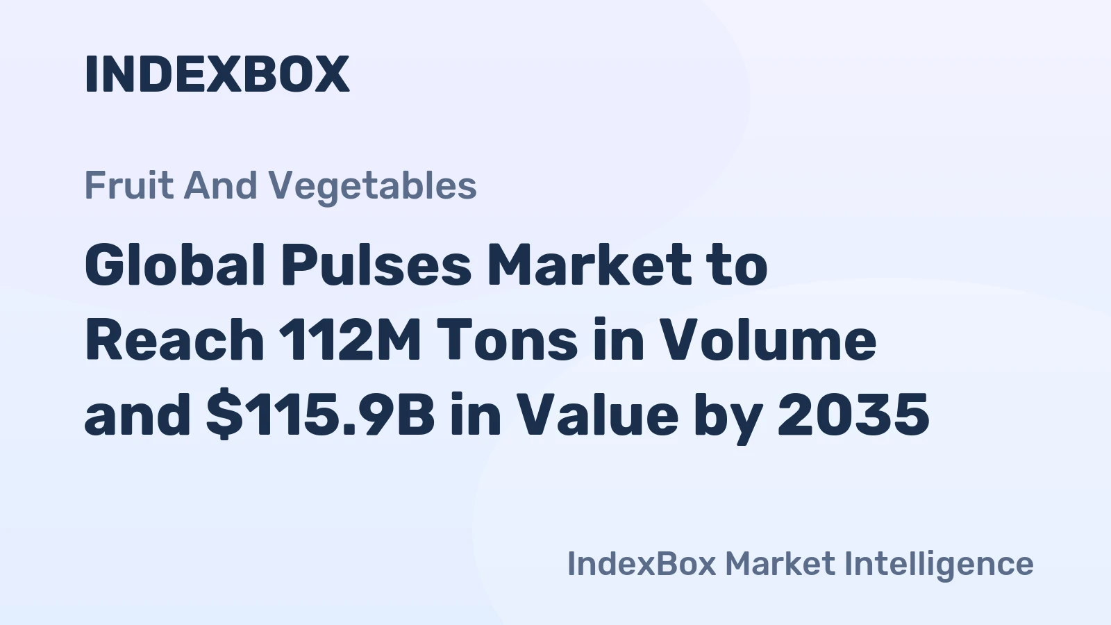 Global Pulses Market to Reach 112M Tons in Volume and $115.9B in Value by 2035
