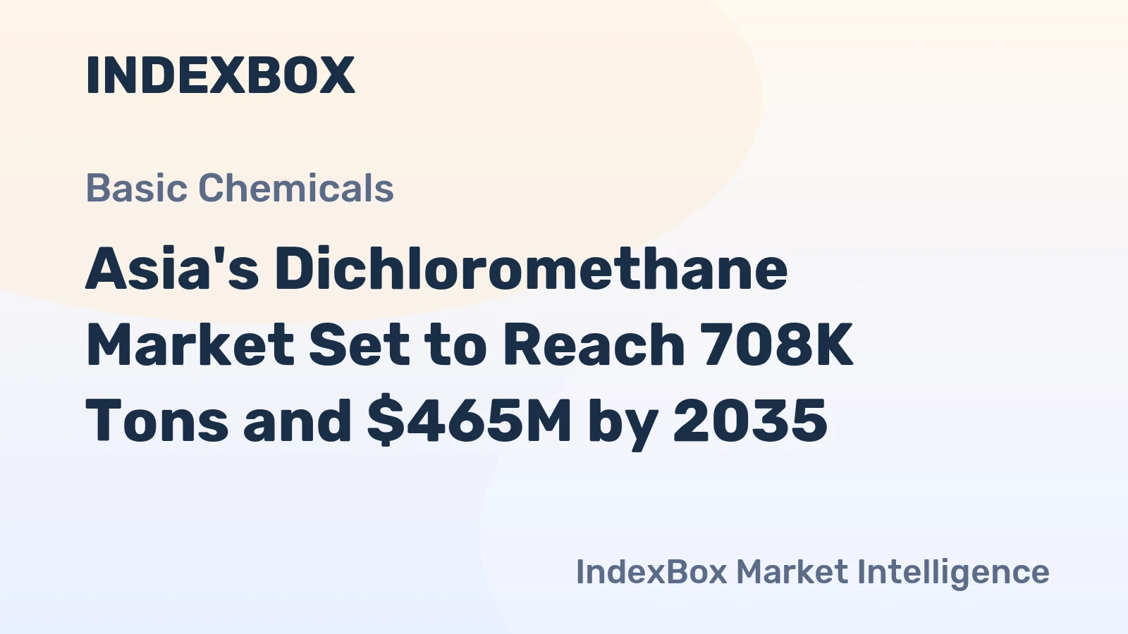 Asia's Dichloromethane Market Set to Reach 708K Tons and $465M by 2035