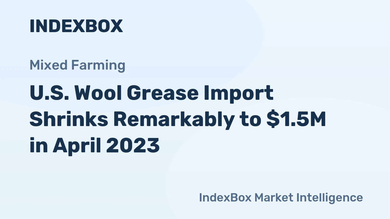 U.S. Wool Grease Import Shrinks Remarkably to $1.5M in April 2023