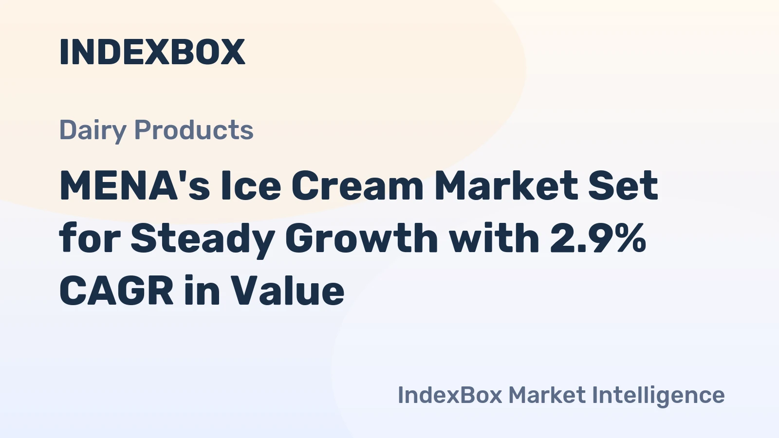MENA's Ice Cream Market Set for Steady Growth with 2.9% CAGR in Value