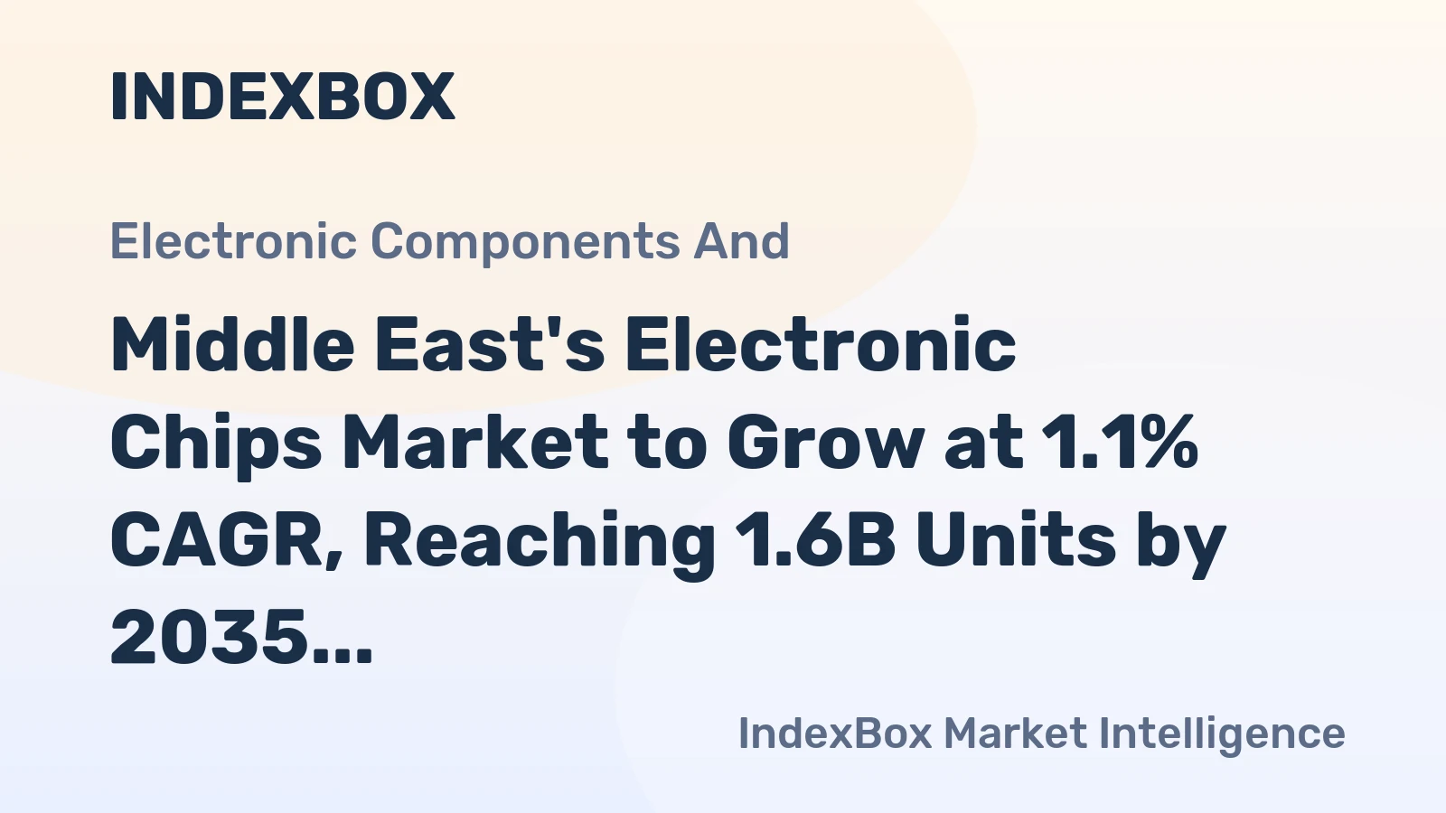 Middle East's Electronic Chips Market to Grow at 1.1% CAGR, Reaching 1.6B Units by 2035