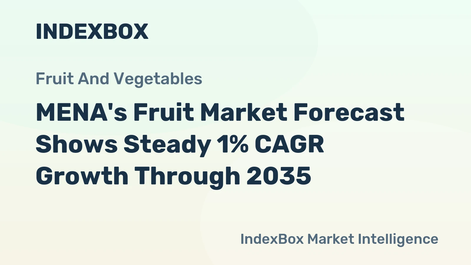 MENA's Fruit Market Forecast Shows Steady 1% CAGR Growth Through 2035
