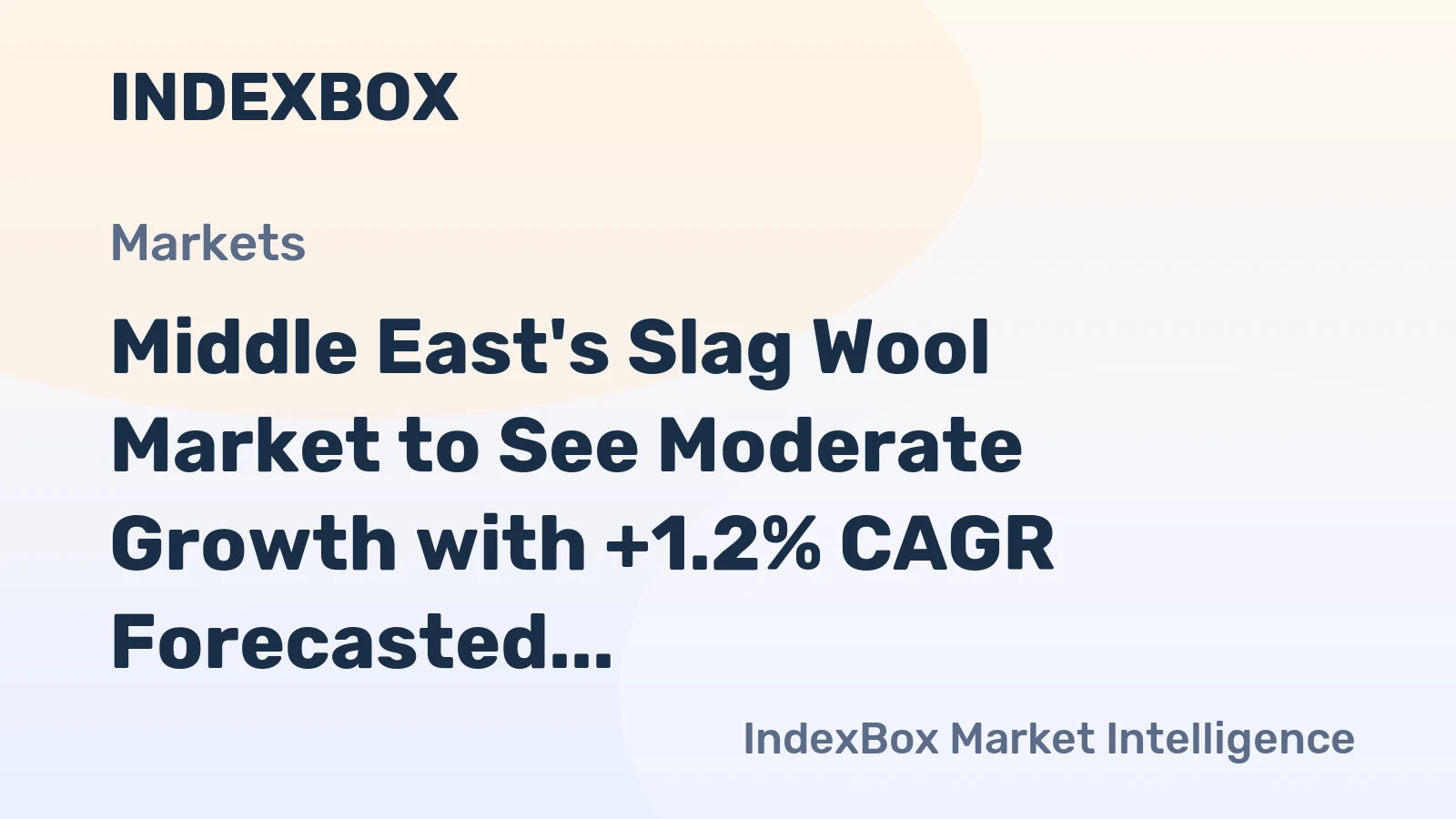 Middle East's Slag Wool Market to See Moderate Growth with +1.2% CAGR Forecasted for 2024-2035