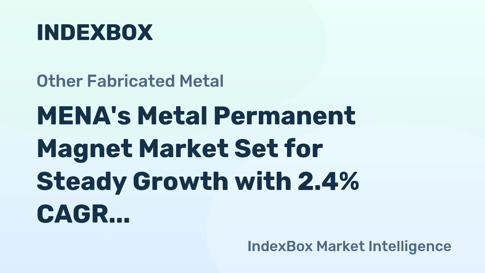 MENA's Metal Permanent Magnet Market Set for Steady Growth with 2.4% CAGR Through 2035