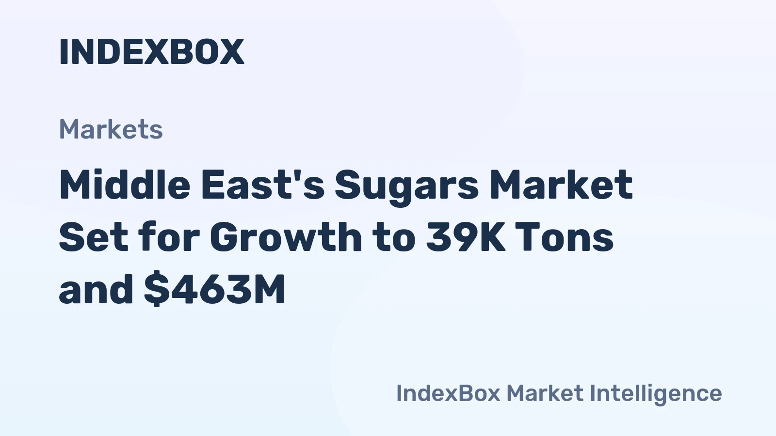 Middle East's Sugars Market Set for Growth to 39K Tons and $463M