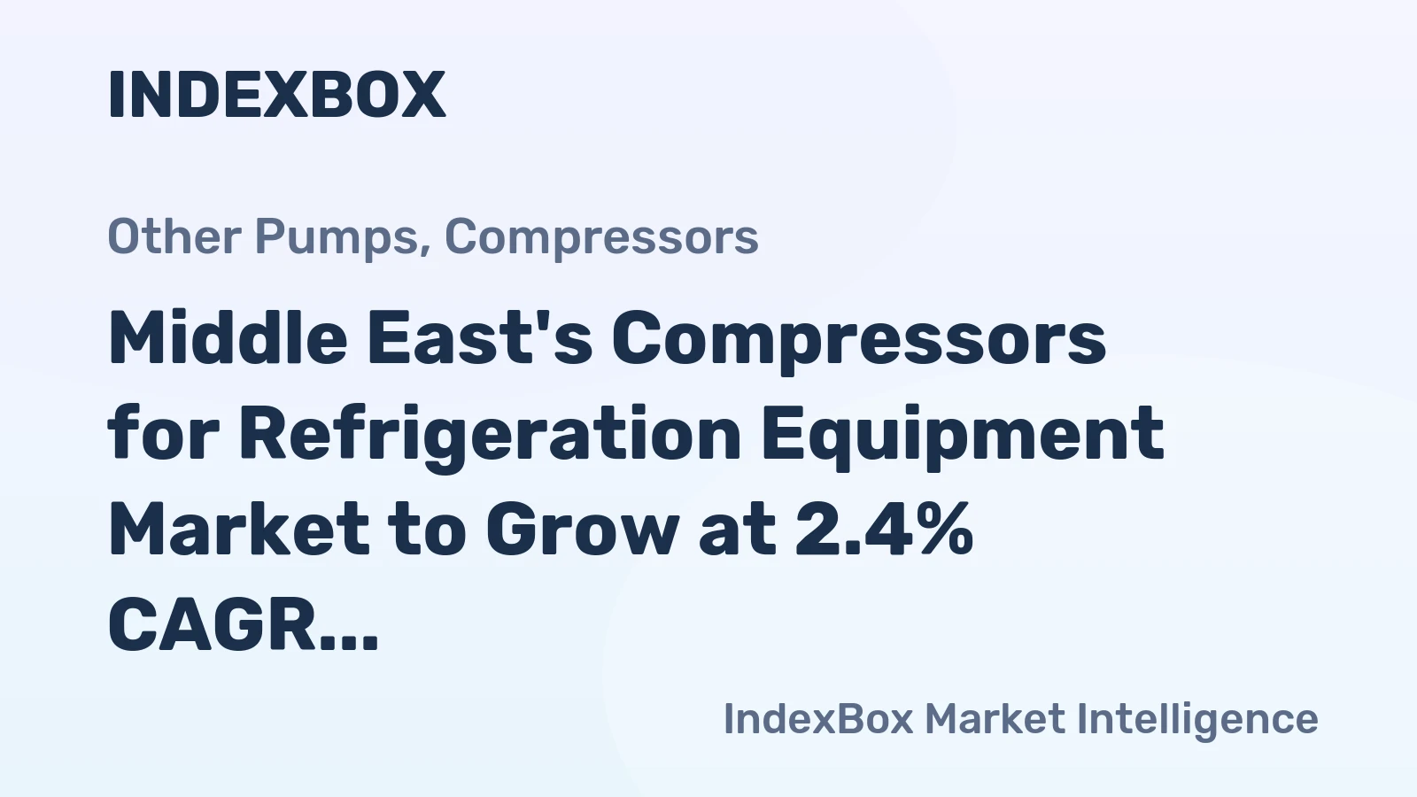 Middle East's Compressors for Refrigeration Equipment Market to Grow at 2.4% CAGR, Reaching $6.1B by 2035