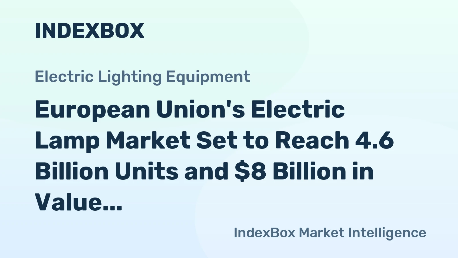 European Union's Electric Lamp Market Set to Reach 4.6 Billion Units and $8 Billion in Value by 2035