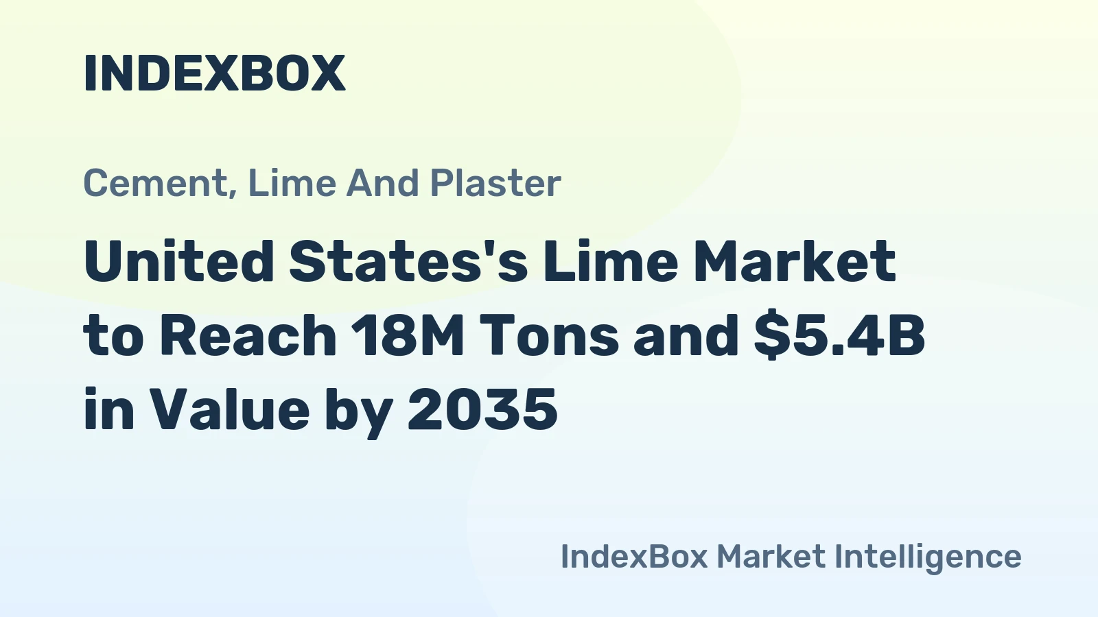 United States's Lime Market to Reach 18M Tons and $5.4B in Value by 2035