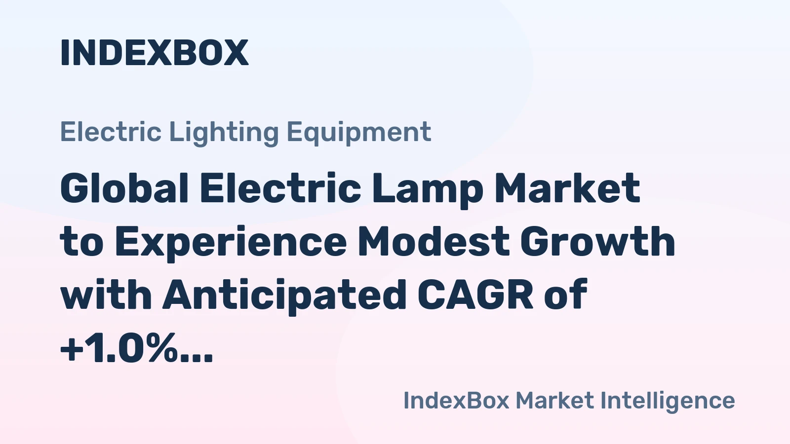 Global Electric Lamp Market to Experience Modest Growth with Anticipated CAGR of +1.0% by 2035