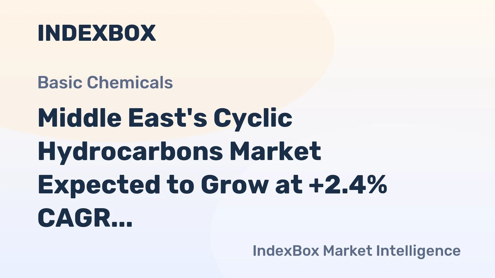 Middle East's Cyclic Hydrocarbons Market Expected to Grow at +2.4% CAGR, Reaching $8.9B by 2035