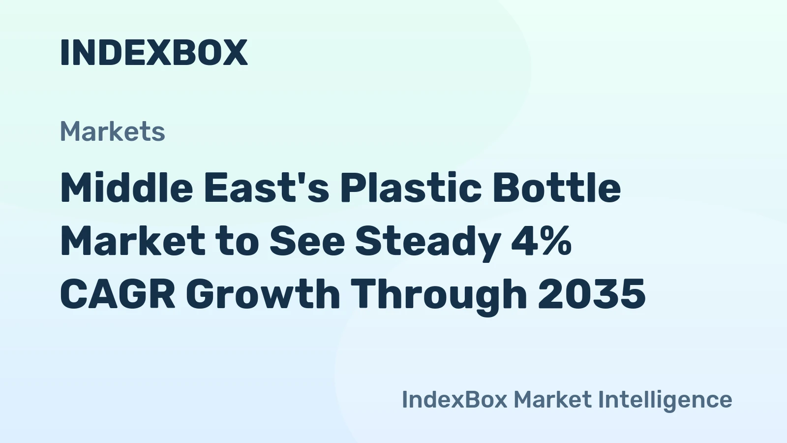 Middle East's Plastic Bottle Market to See Steady 4% CAGR Growth Through 2035