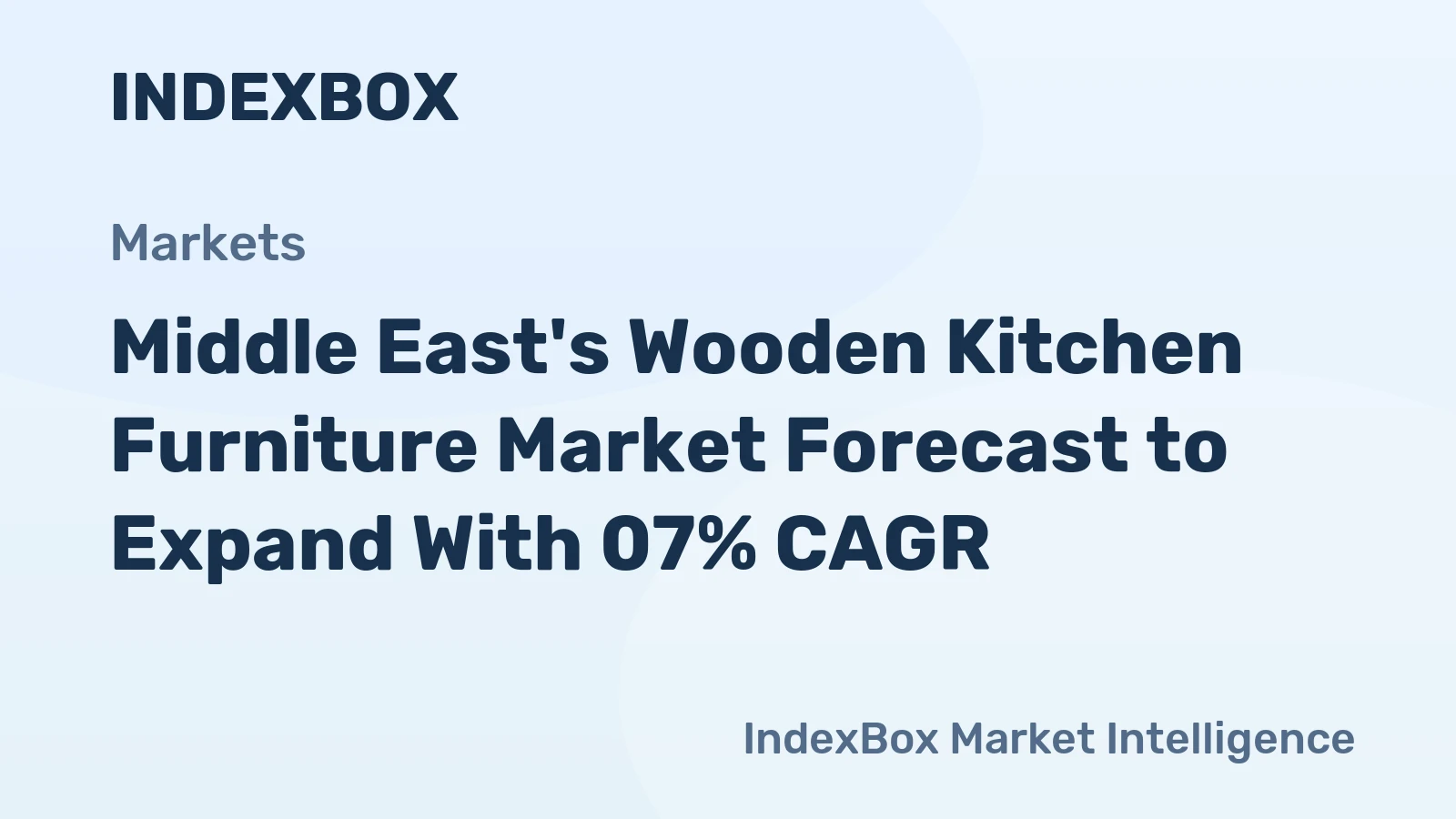 Middle East's Wooden Kitchen Furniture Market Forecast to Expand With 07% CAGR