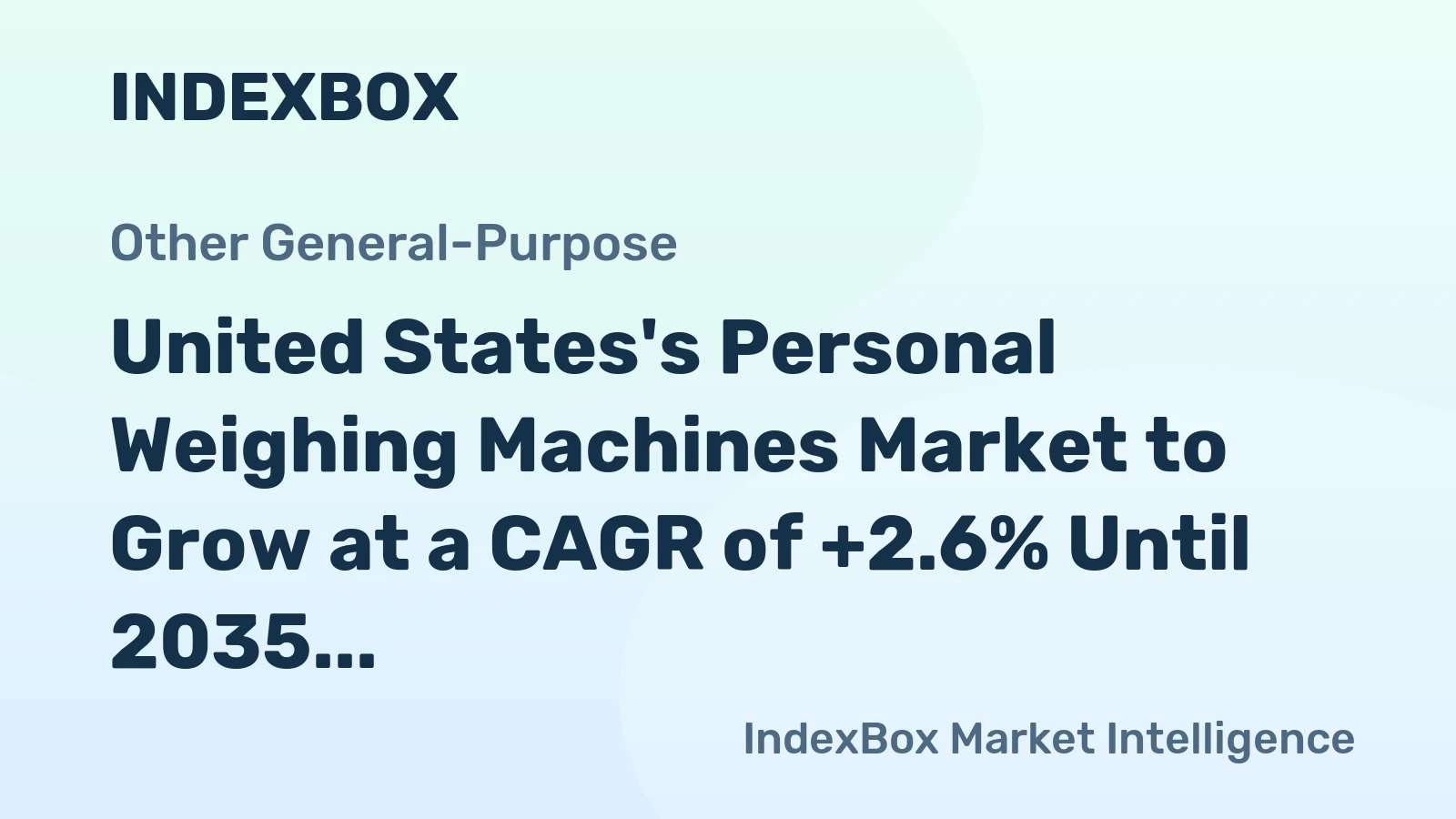 United States's Personal Weighing Machines Market to Grow at a CAGR of +2.6% Until 2035, Reaching $381M in Value