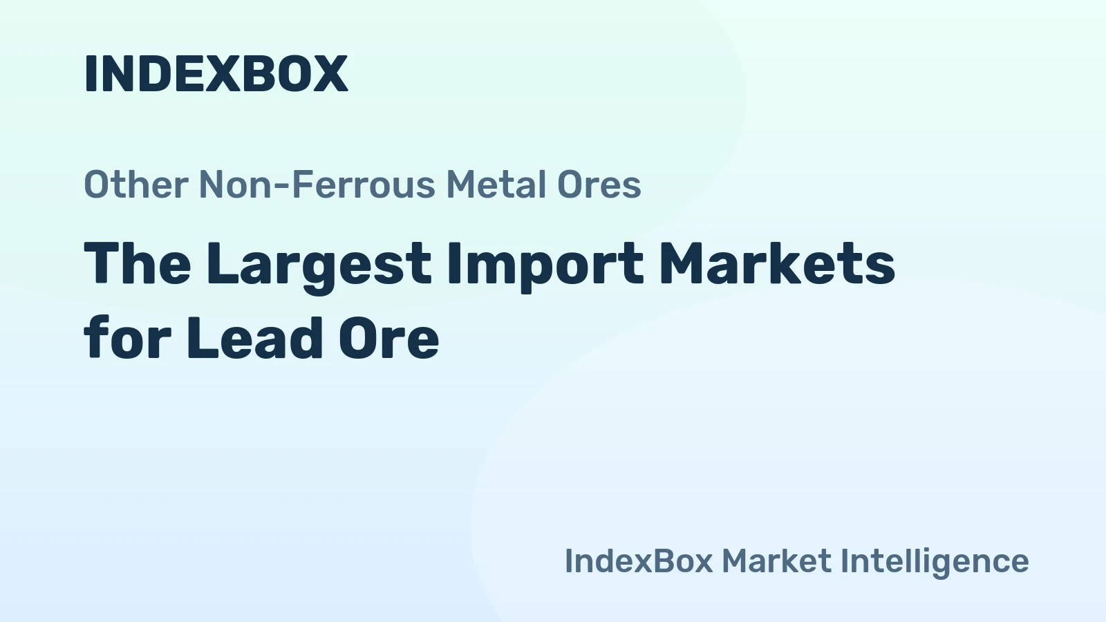 The Largest Import Markets for Lead Ore