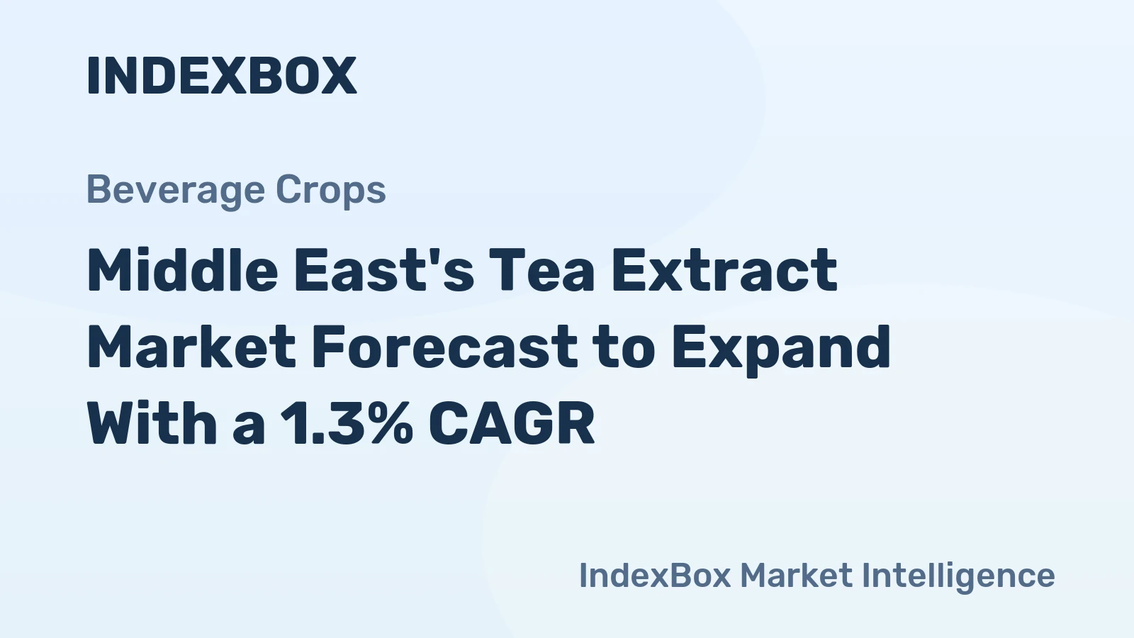 Middle East's Tea Extract Market Forecast to Expand With a 1.3% CAGR