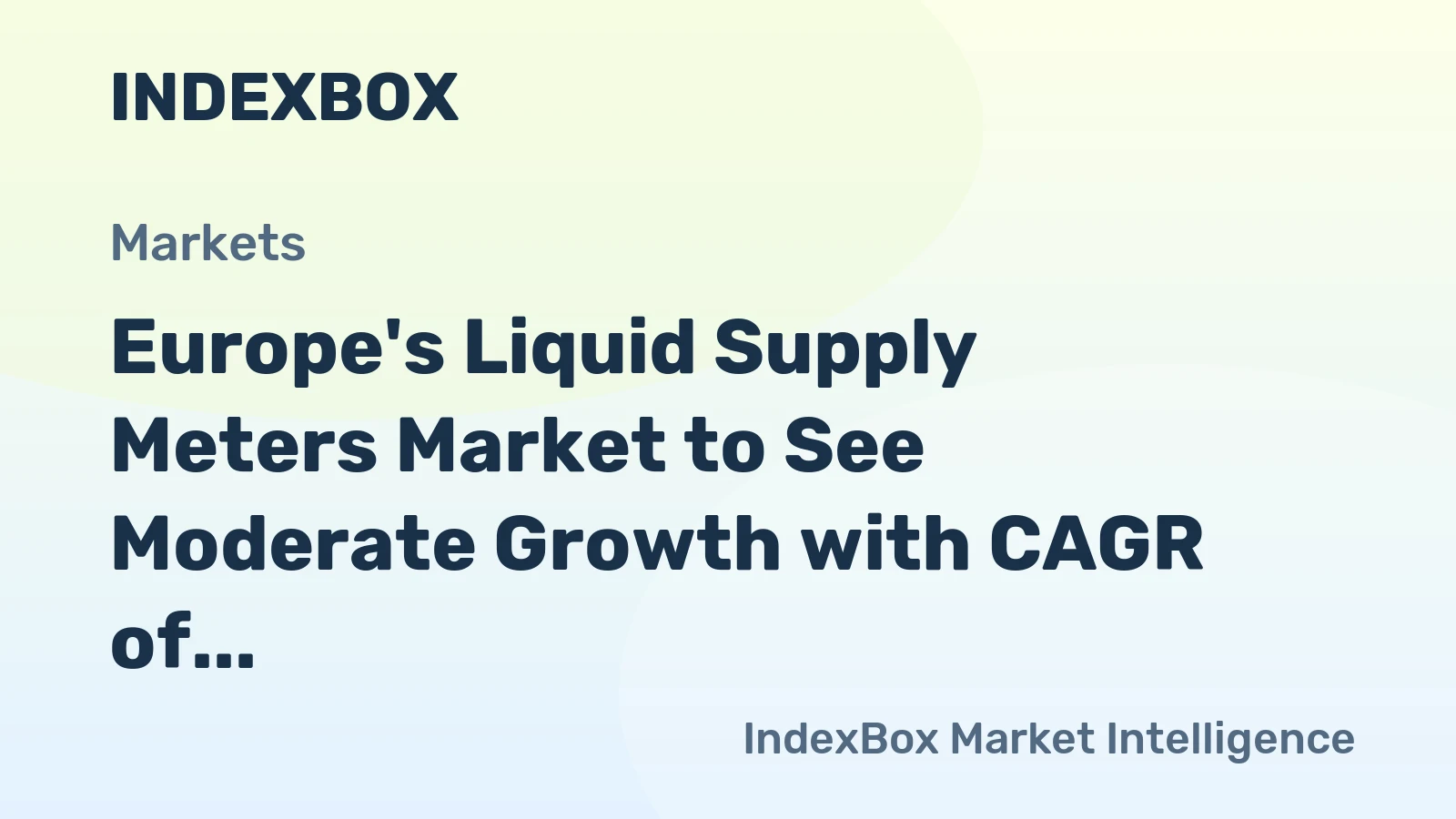 Europe's Liquid Supply Meters Market to See Moderate Growth with CAGR of 1.4%