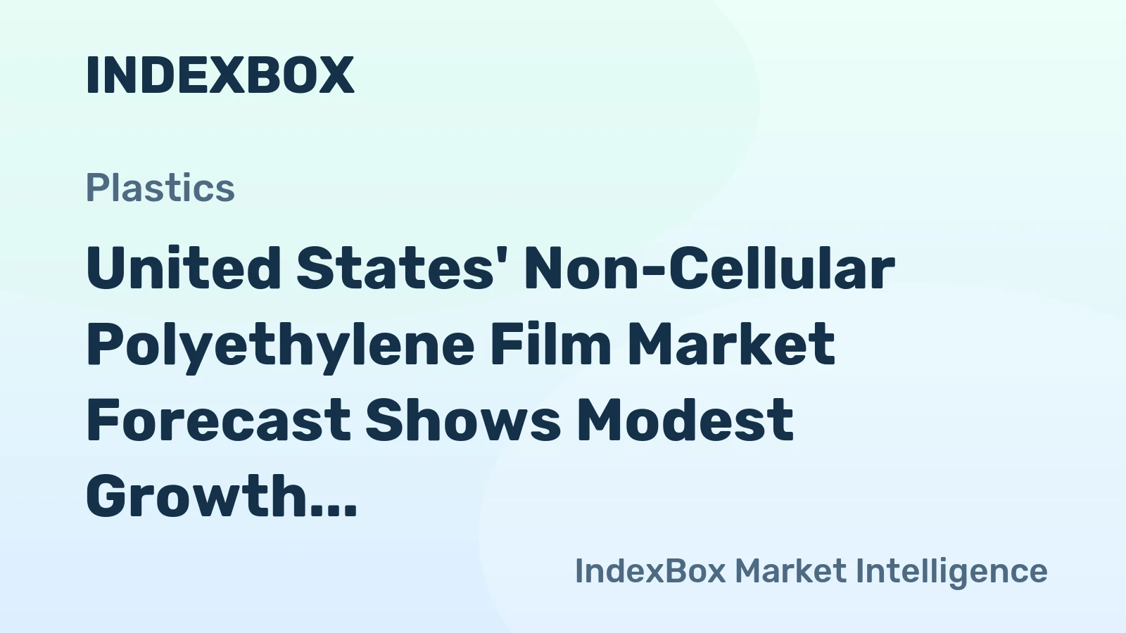 United States' Non-Cellular Polyethylene Film Market Forecast Shows Modest Growth With a +0.3% CAGR in Value