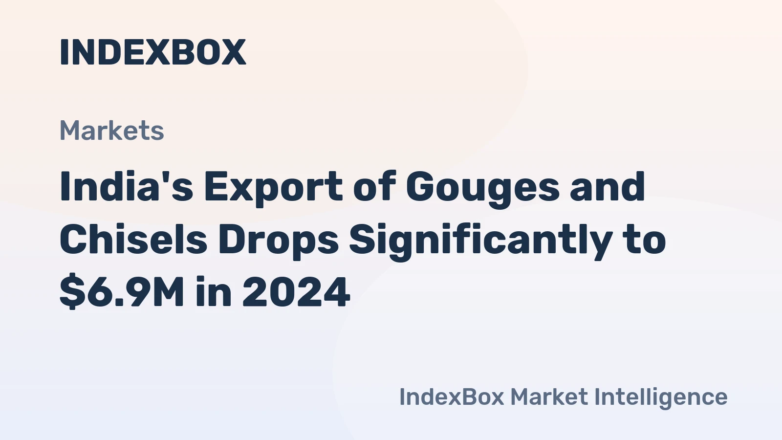 India's Export of Gouges and Chisels Drops Significantly to $6.9M in 2024