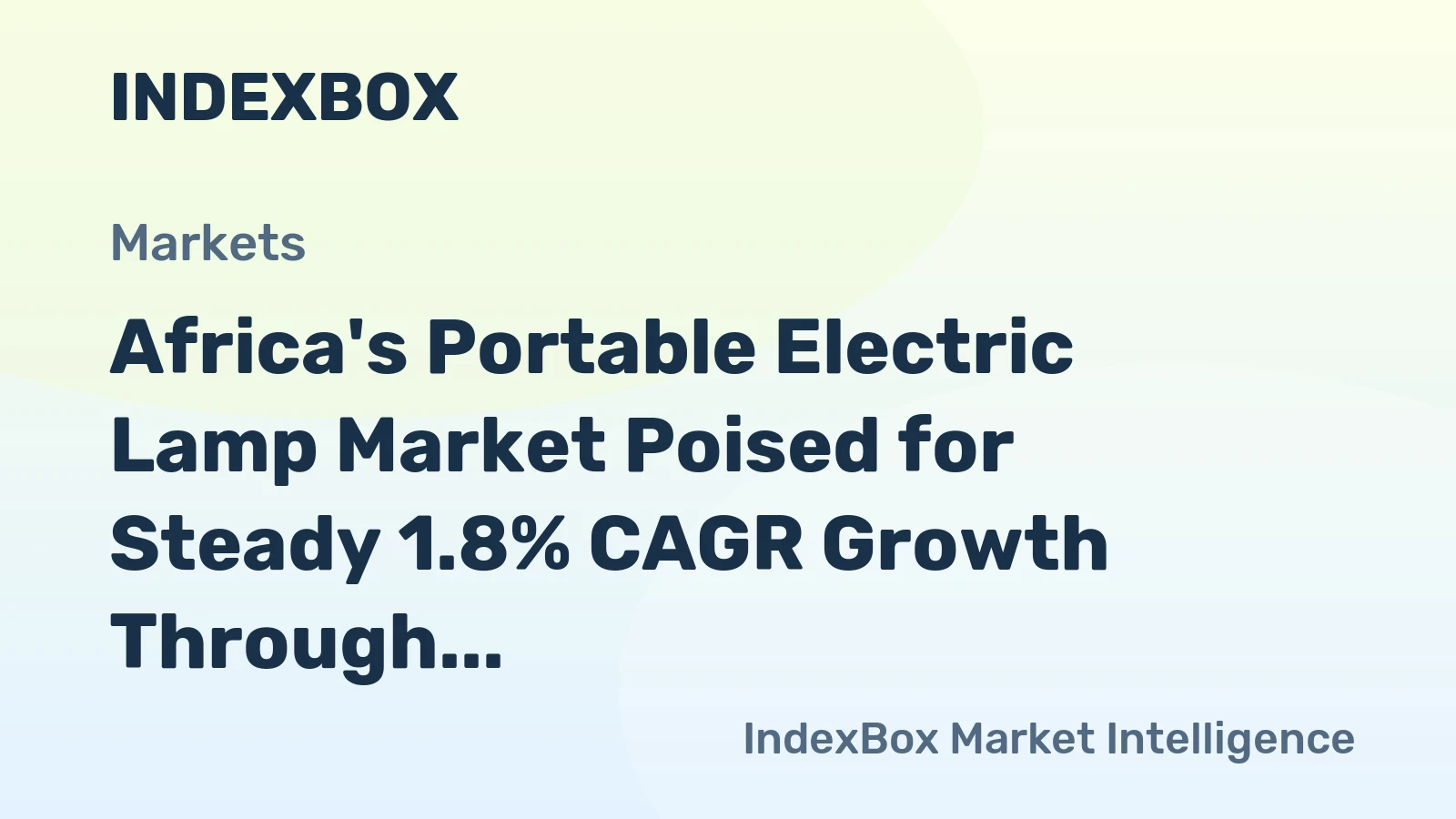 Africa's Portable Electric Lamp Market Poised for Steady 1.8% CAGR Growth Through 2035
