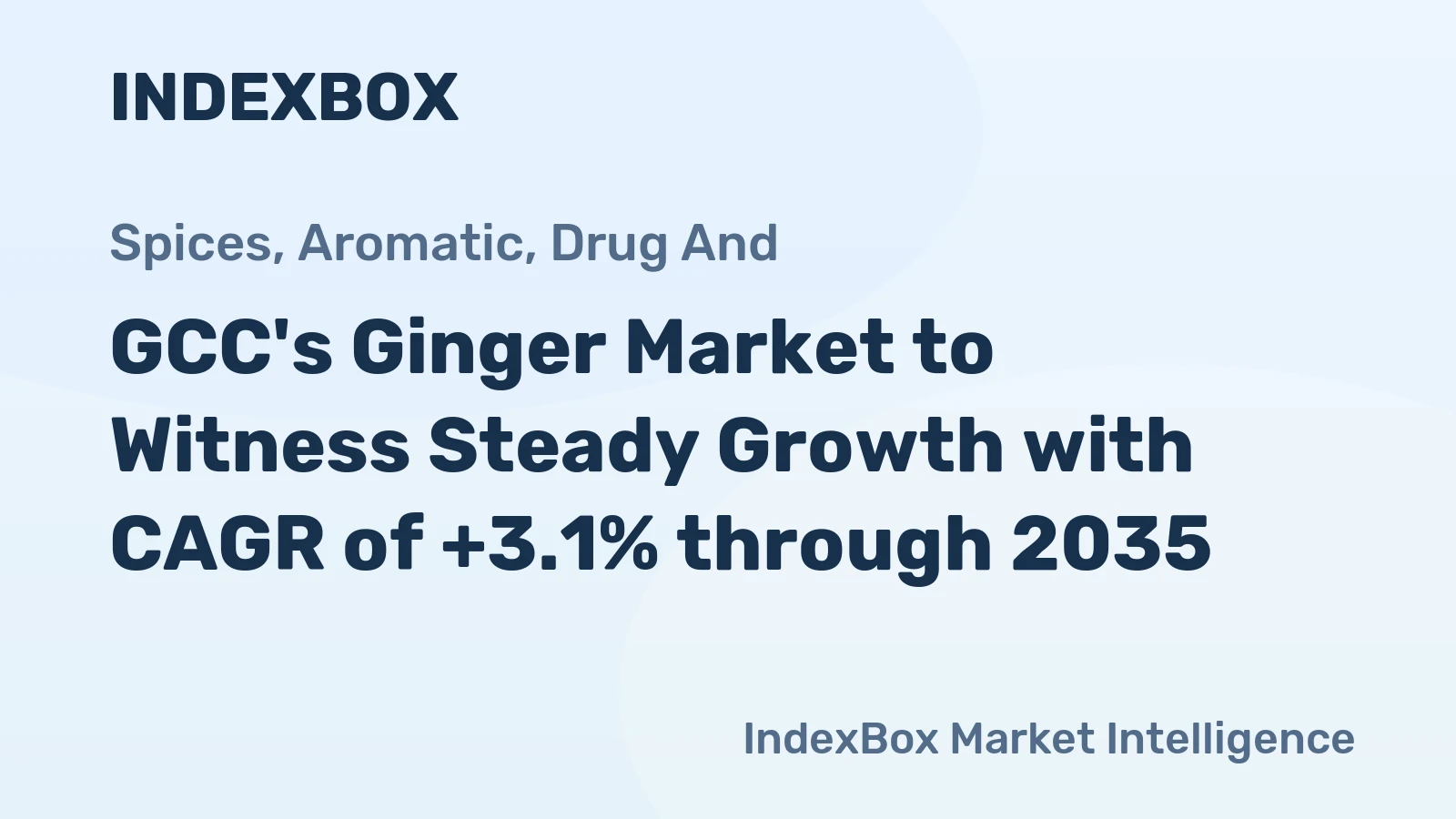 GCC's Ginger Market to Witness Steady Growth with CAGR of +3.1% through 2035