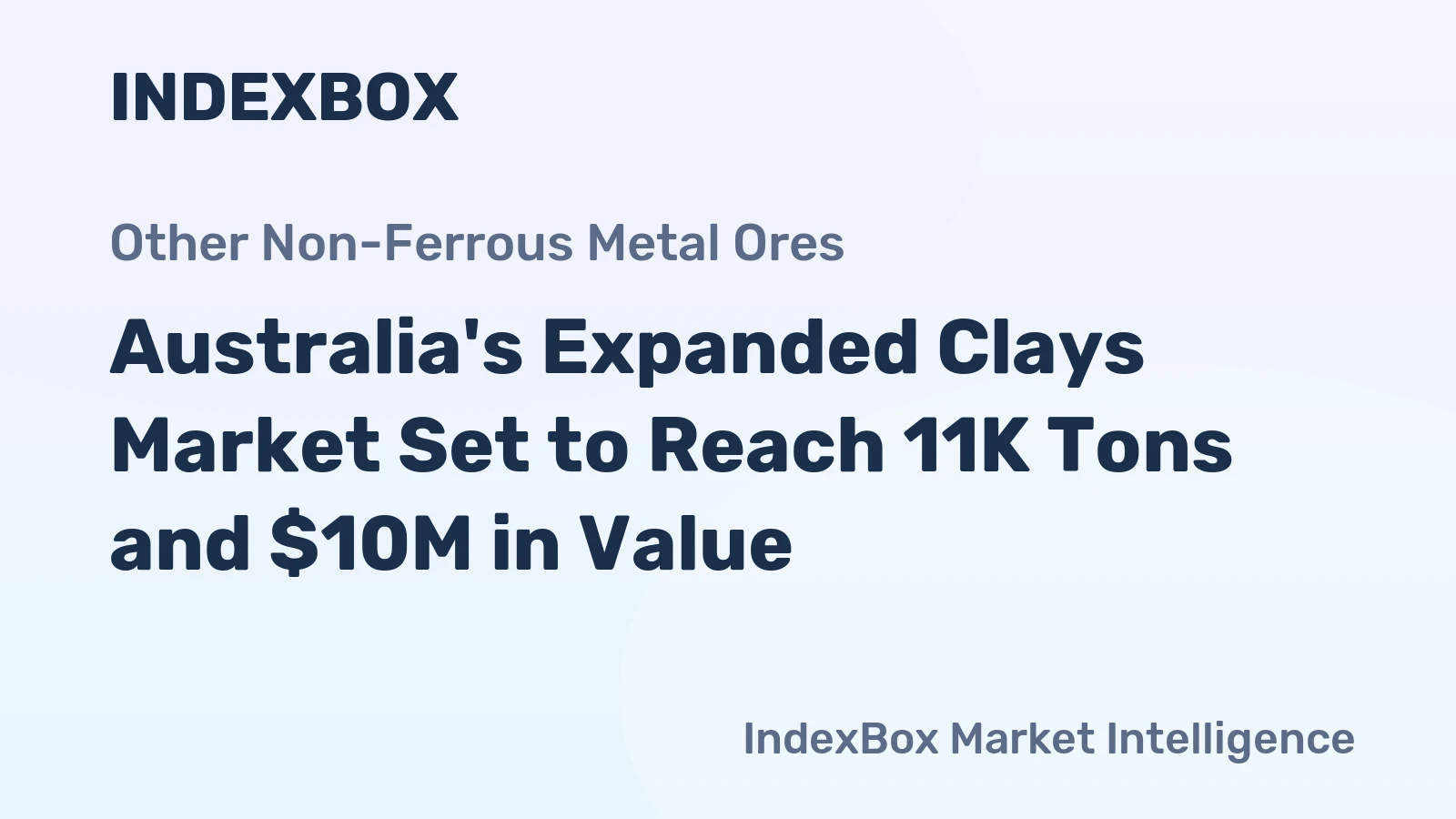 Australia's Expanded Clays Market Set to Reach 11K Tons and $10M in Value