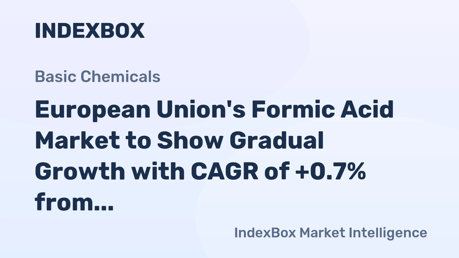 European Union's Formic Acid Market to Show Gradual Growth with CAGR of +0.7% from 2024 to 2035