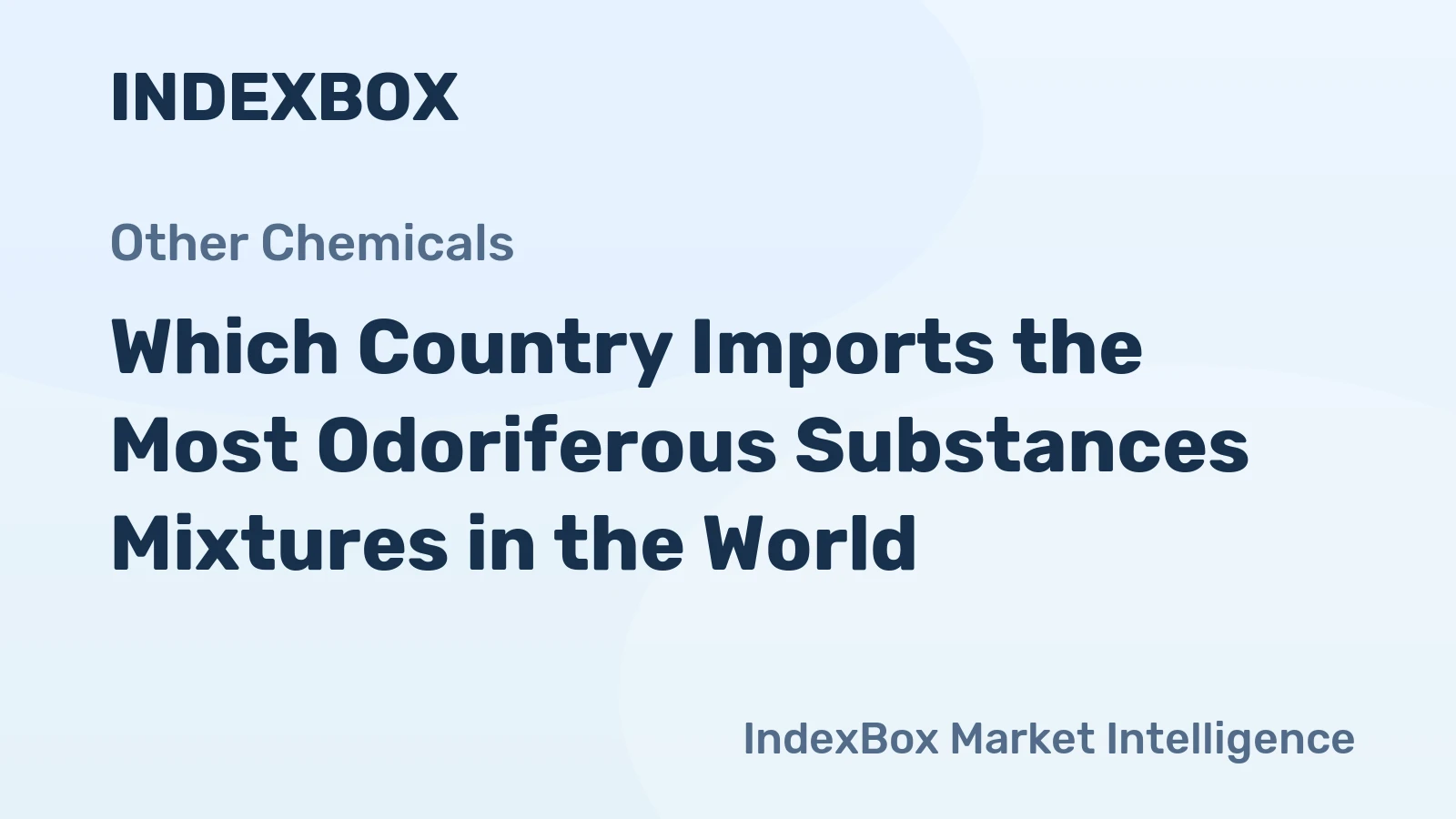 Which Country Imports the Most Odoriferous Substances Mixtures in the World?