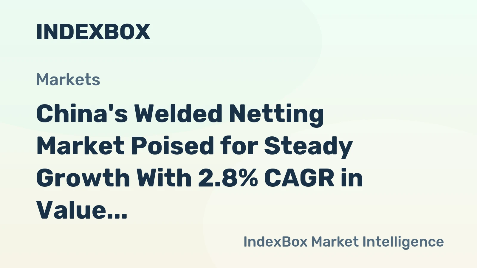 China's Welded Netting Market Poised for Steady Growth With 2.8% CAGR in Value Through 2035