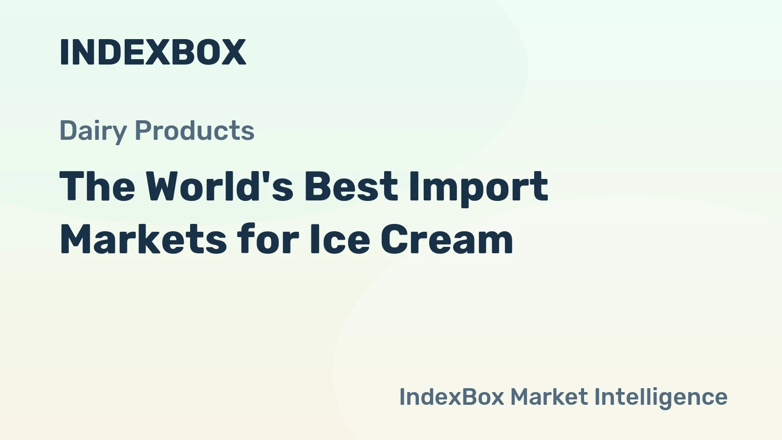 The World's Best Import Markets for Ice Cream