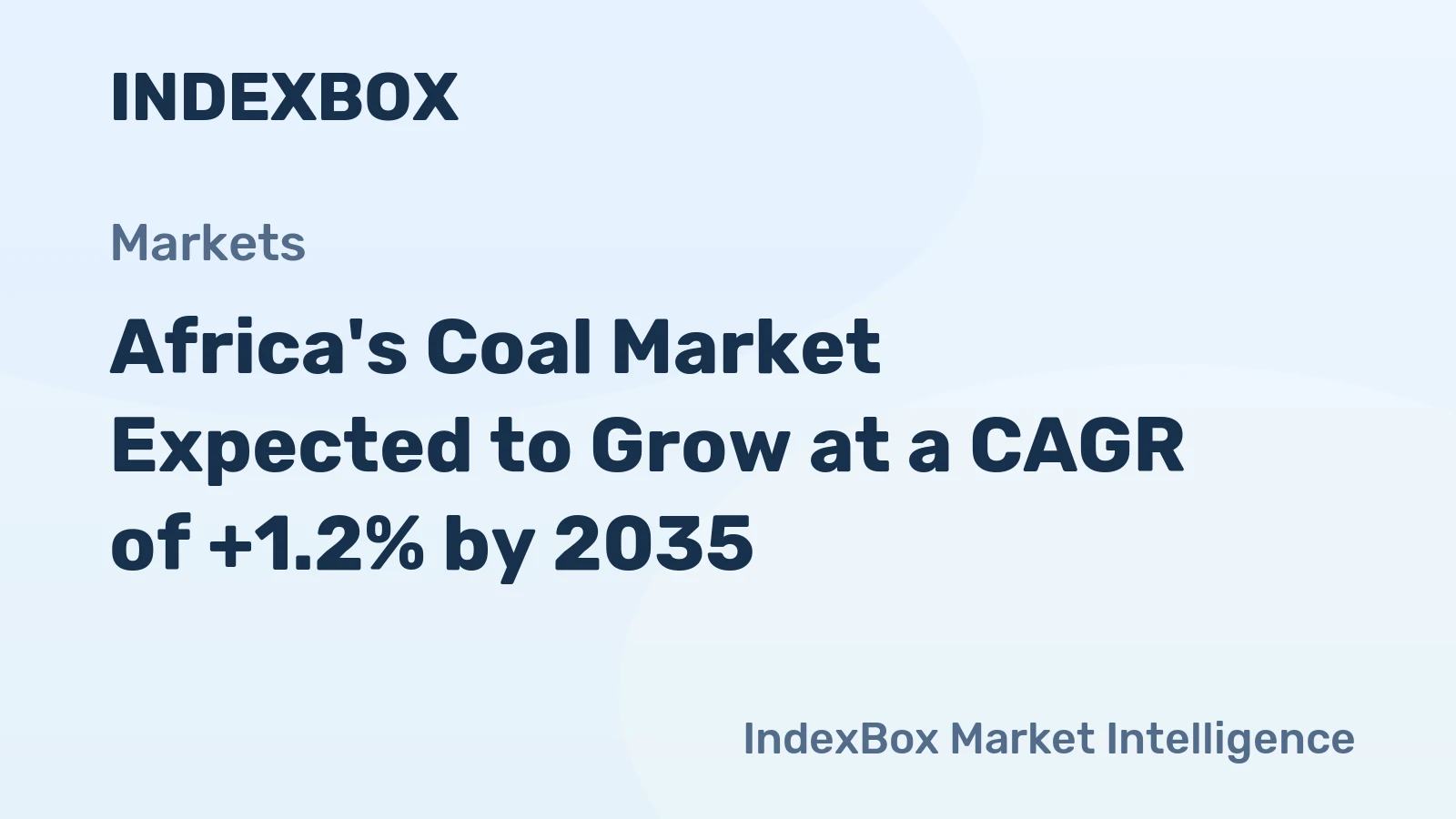 Africa's Coal Market Expected to Grow at a CAGR of +1.2% by 2035