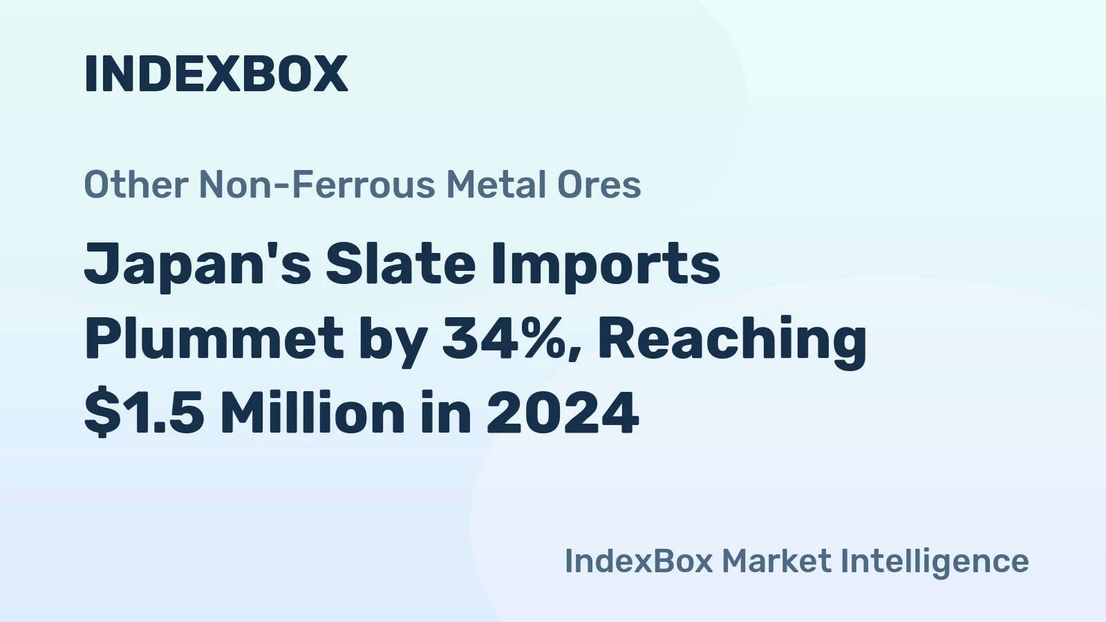 Japan's Slate Imports Plummet by 34%, Reaching $1.5 Million in 2024