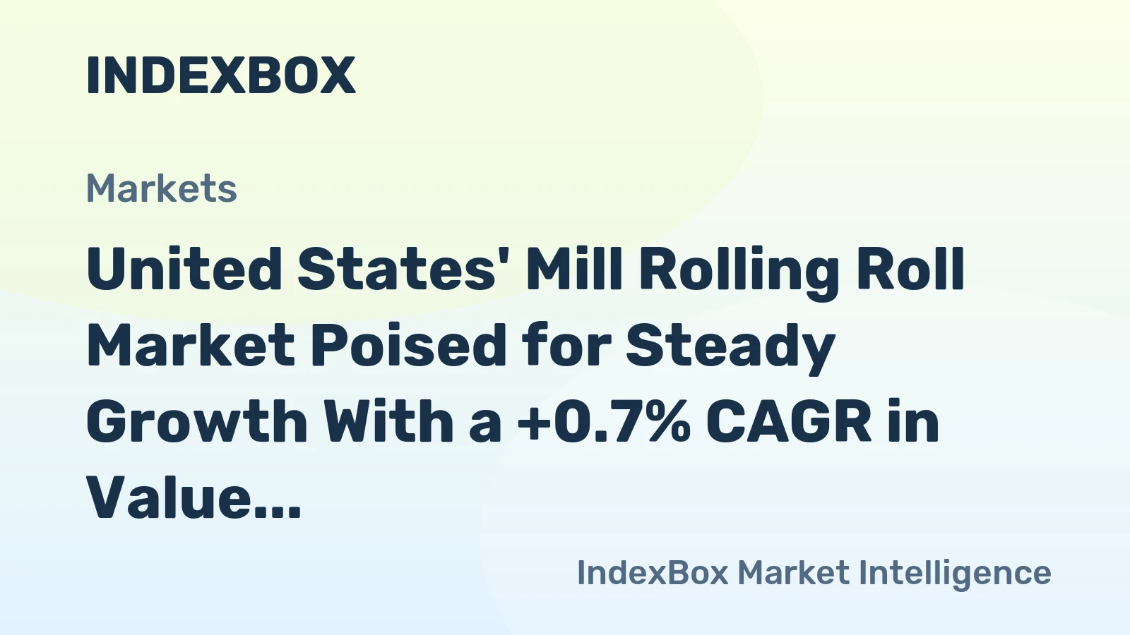 United States' Mill Rolling Roll Market Poised for Steady Growth With a +0.7% CAGR in Value Through 2035