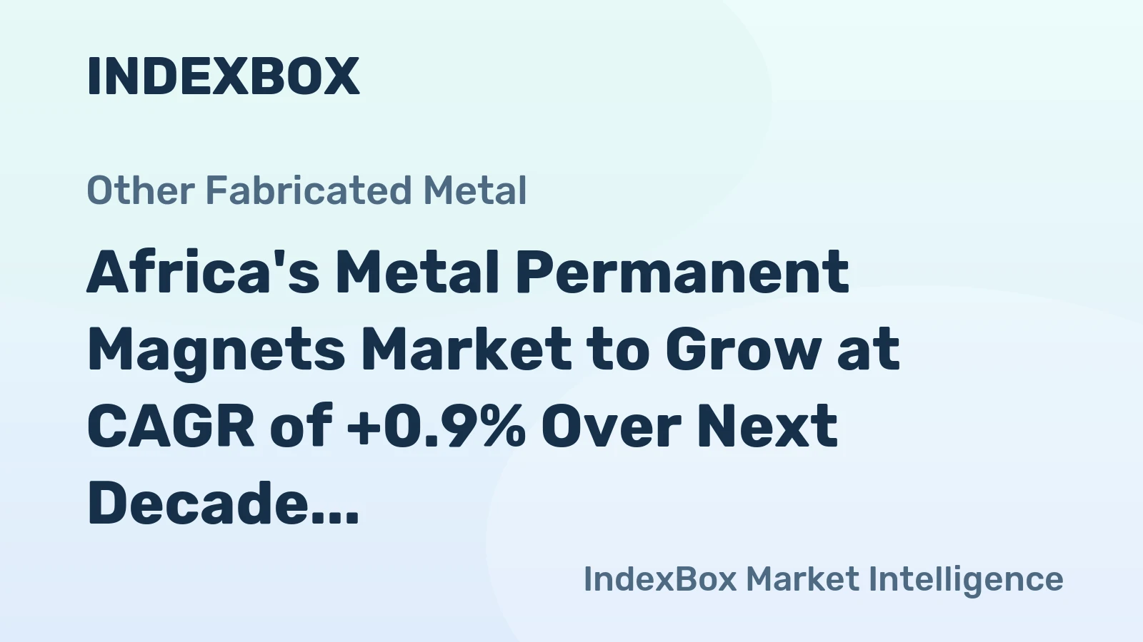 Africa's Metal Permanent Magnets Market to Grow at CAGR of +0.9% Over Next Decade, Reaching 21K Tons by 2035