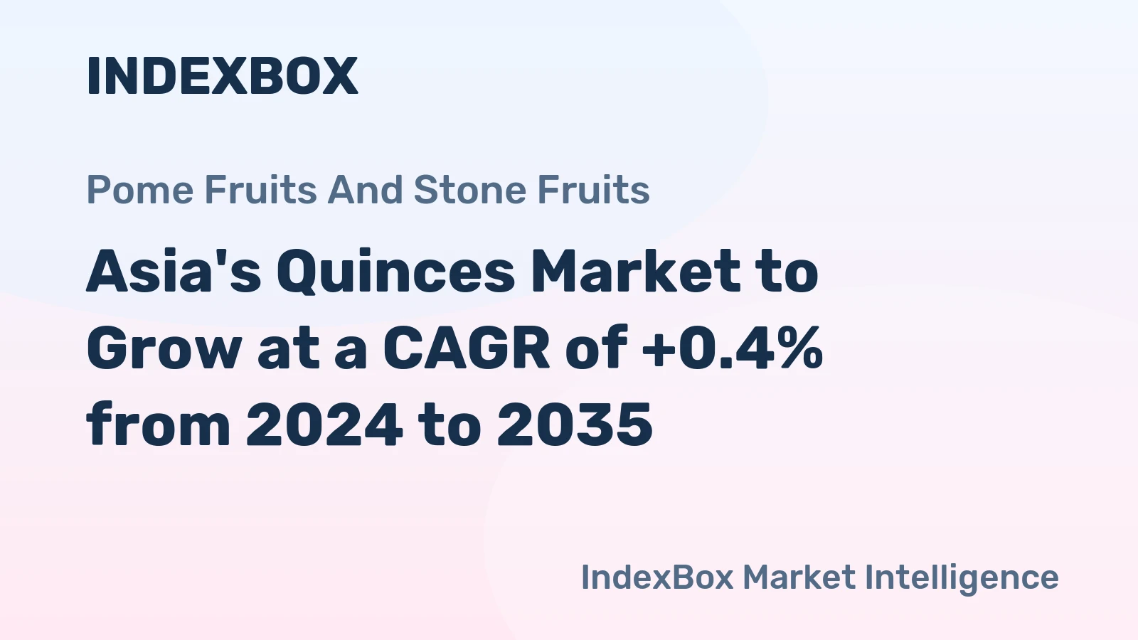 Asia's Quinces Market to Grow at a CAGR of +0.4% from 2024 to 2035