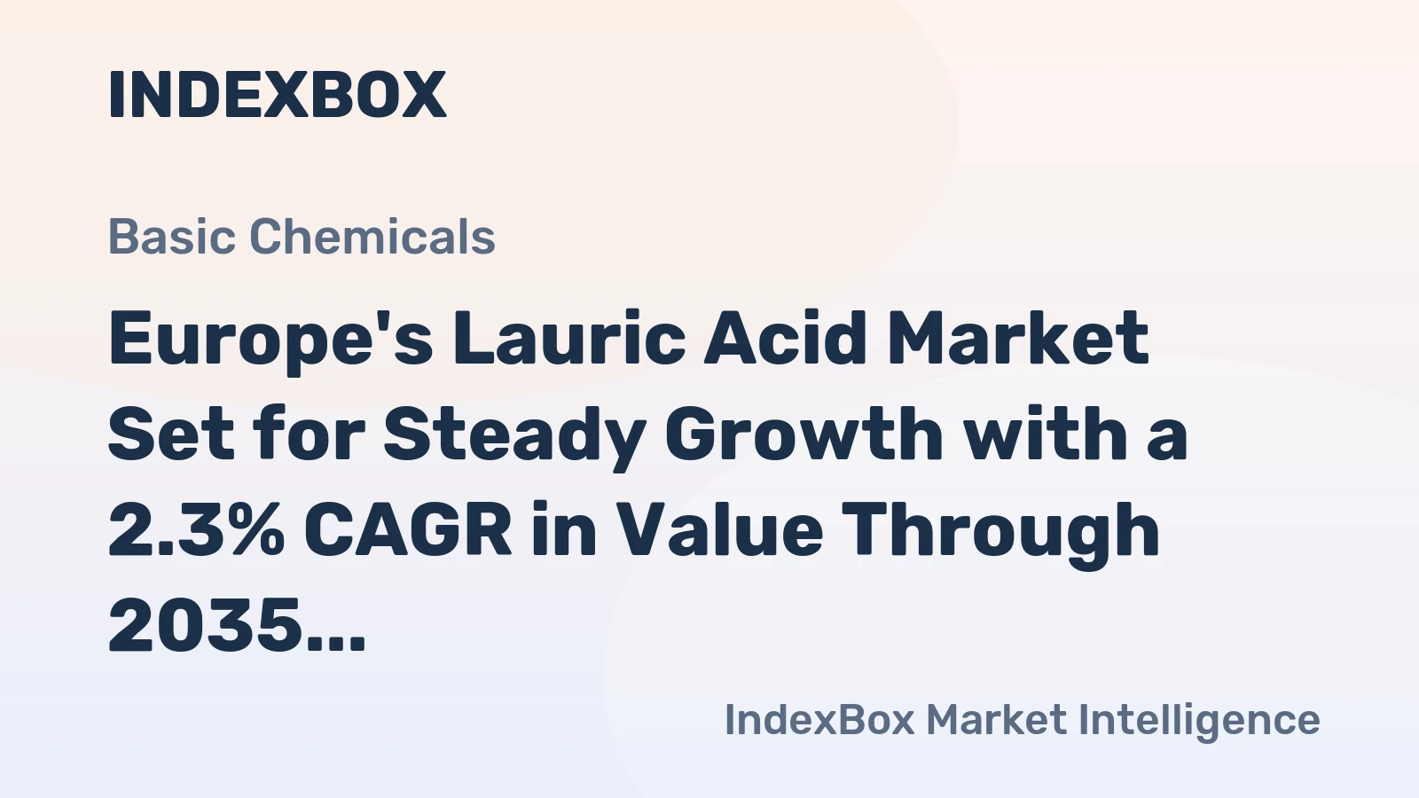 Europe's Lauric Acid Market Set for Steady Growth with a 2.3% CAGR in Value Through 2035