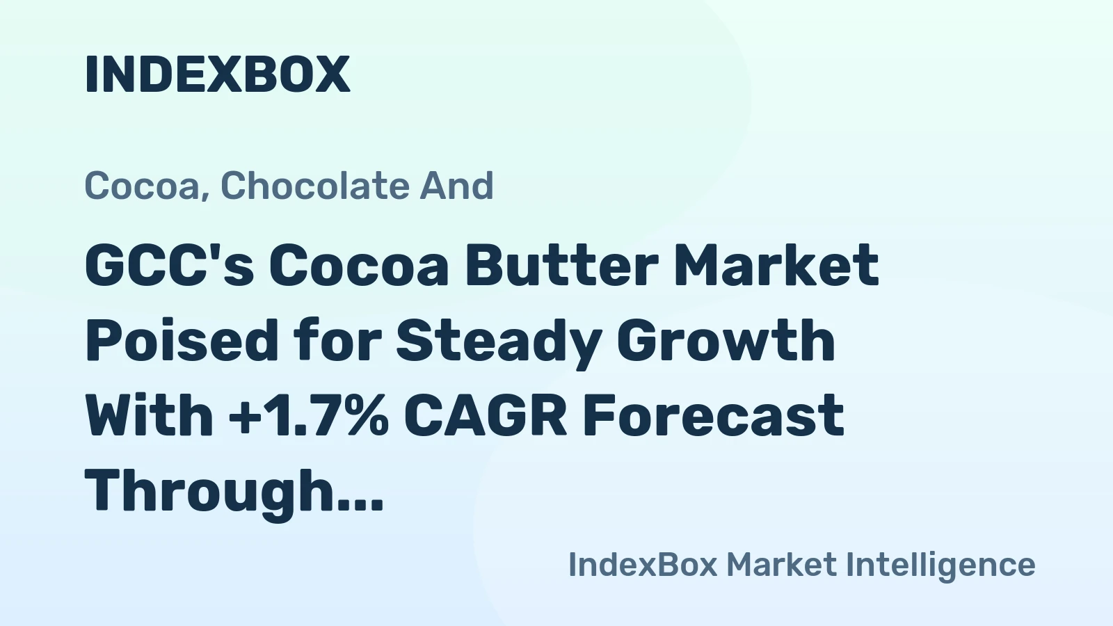 GCC's Cocoa Butter Market Poised for Steady Growth With +1.7% CAGR Forecast Through 2035