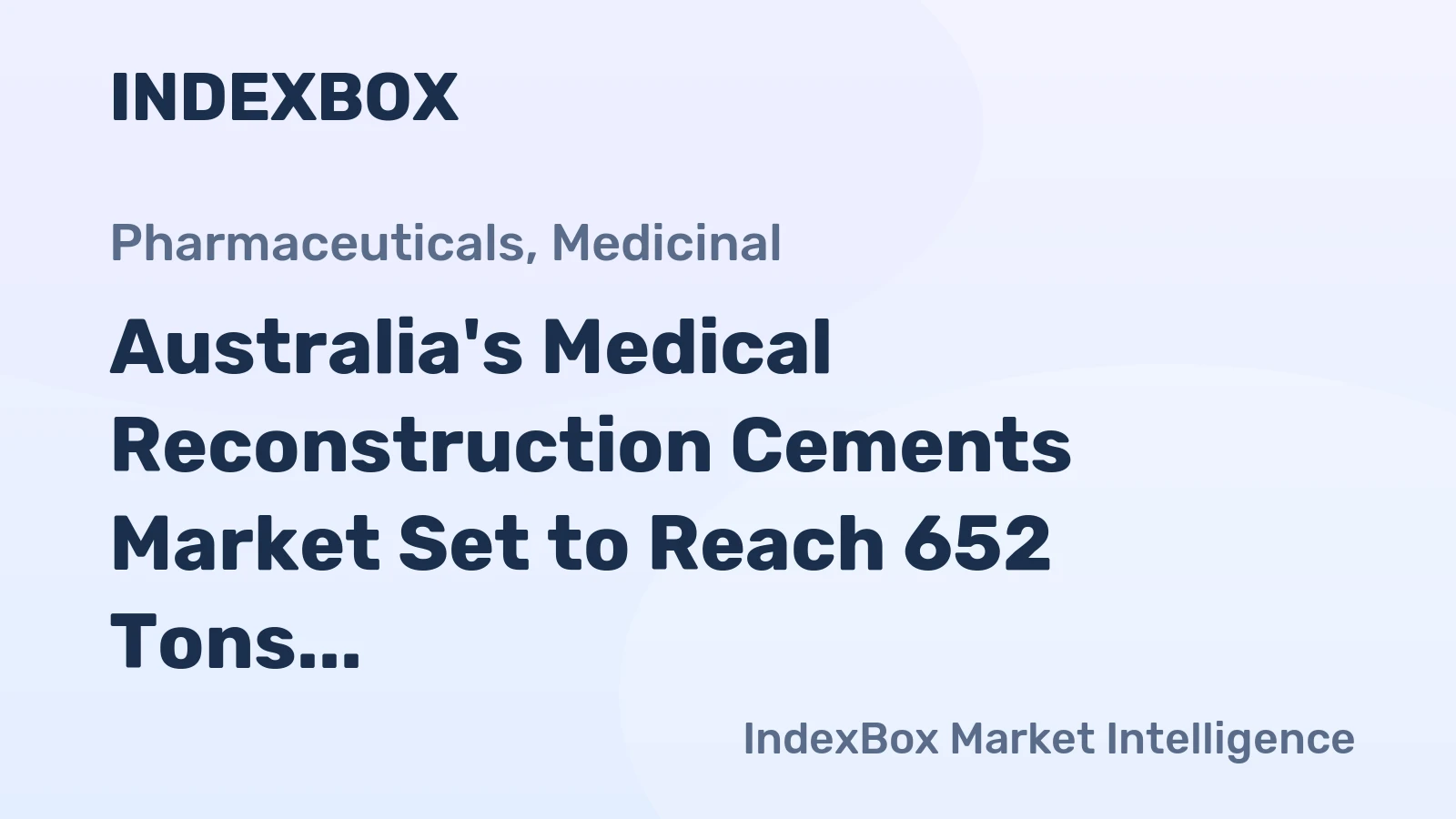 Australia's Medical Reconstruction Cements Market Set to Reach 652 Tons and $104M by 2035