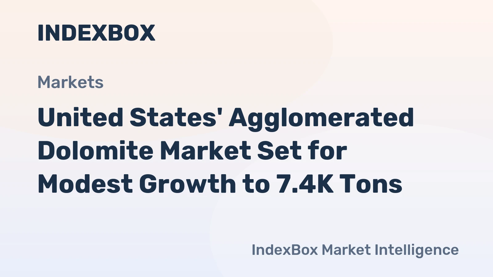 United States' Agglomerated Dolomite Market Set for Modest Growth to 7.4K Tons