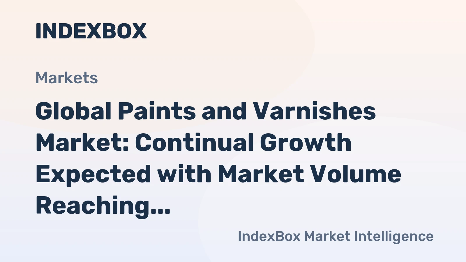 Global Paints and Varnishes Market: Continual Growth Expected with Market Volume Reaching 21M Tons and Value Reaching $118.9B by 2035